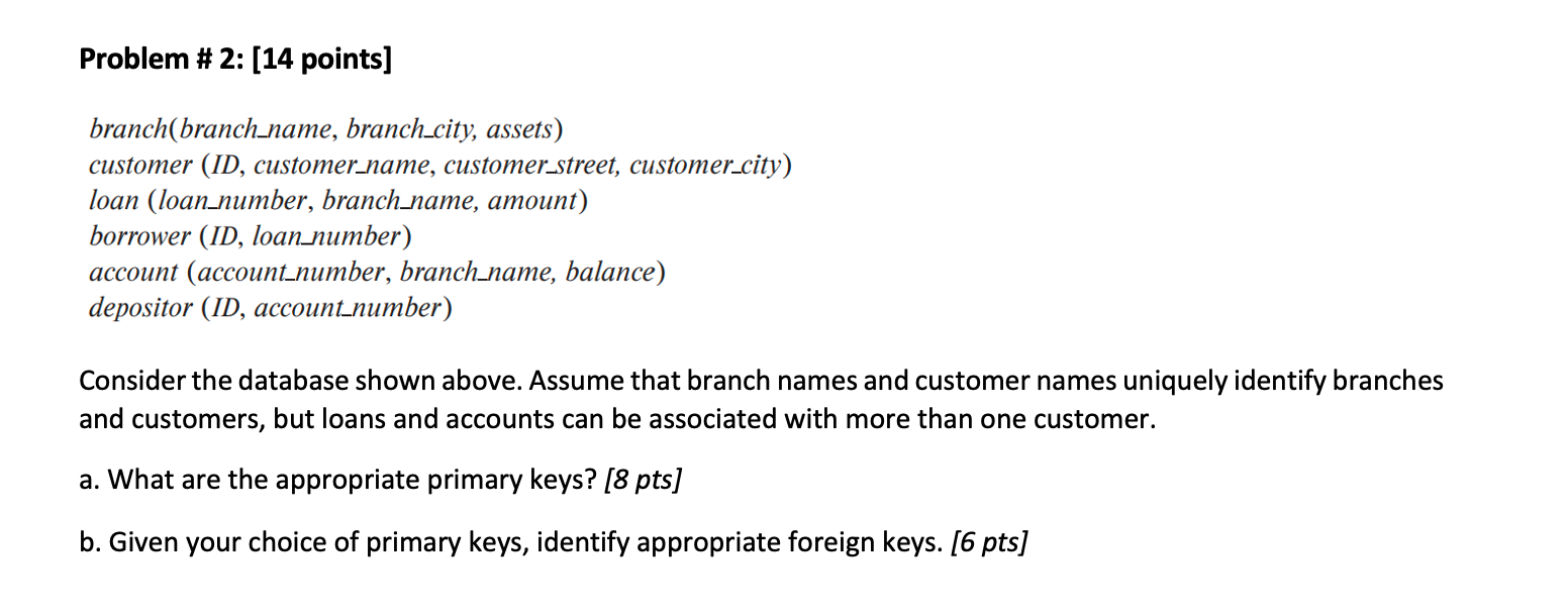 Solved Problem \# 1: [11 points] employee (person_name, | Chegg.com