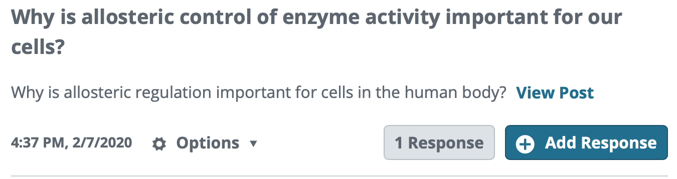 Solved Why is allosteric control of enzyme activity | Chegg.com