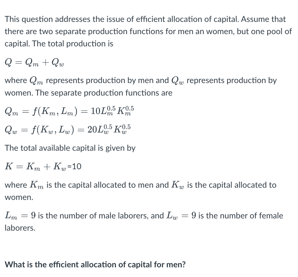 Solved This question addresses the issue of efficient | Chegg.com