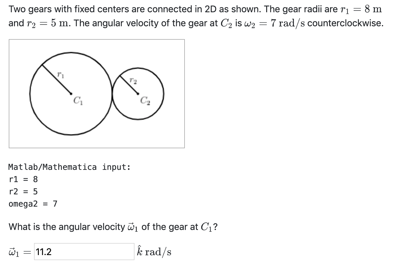Solved Two gears with fixed centers are connected in 2D as | Chegg.com