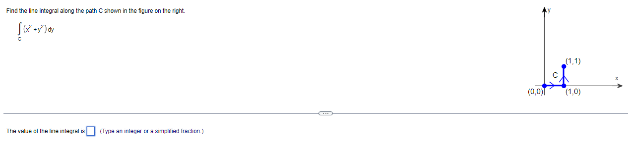 Solved Find the line integral along the path C ﻿shown in | Chegg.com