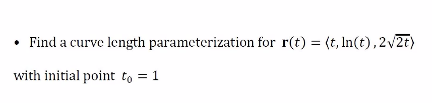 Solved Find a curve length parameterization for r(t) = (t, | Chegg.com