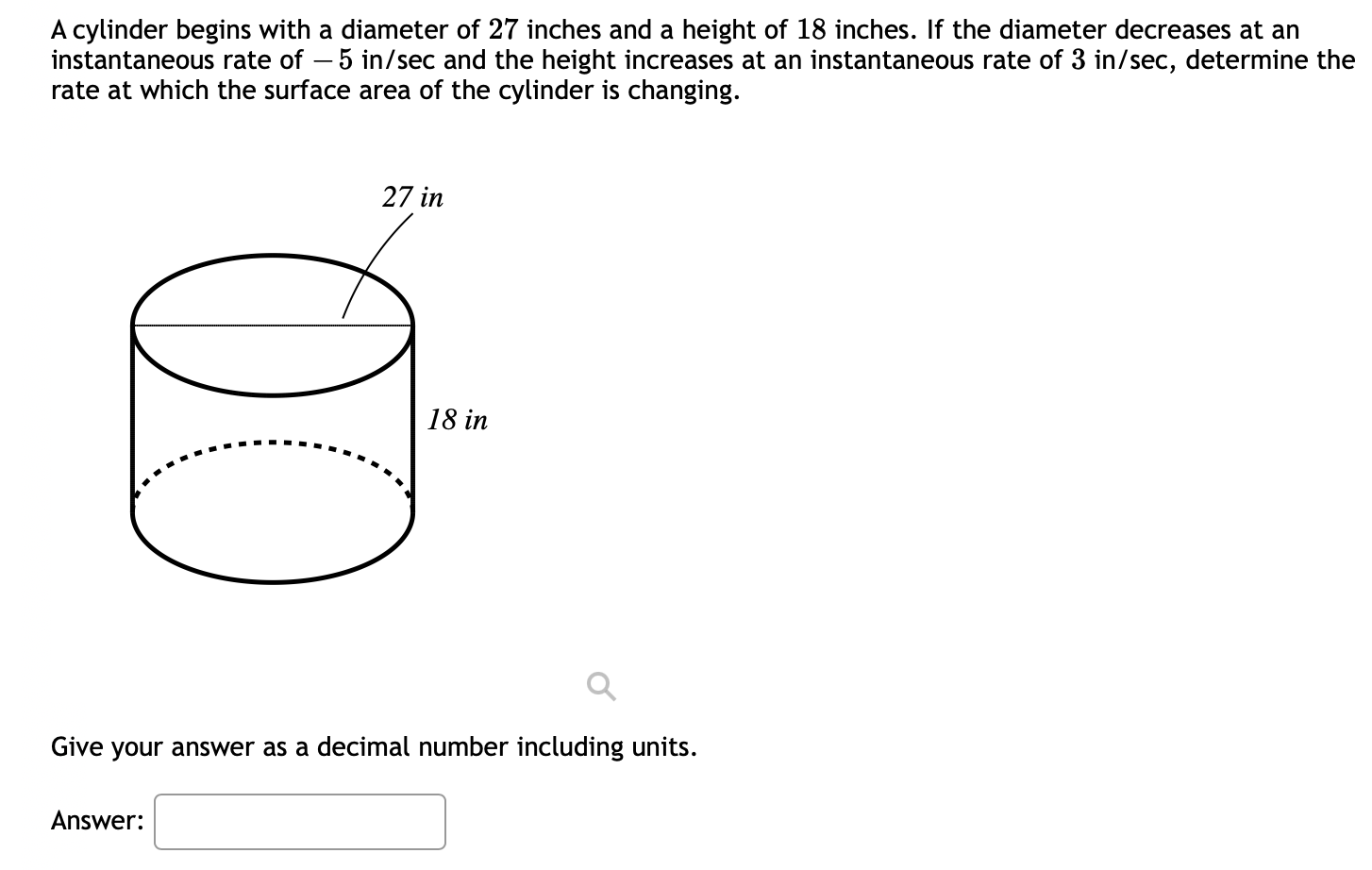 Solved A water tank in the shape of an inverted circular | Chegg.com