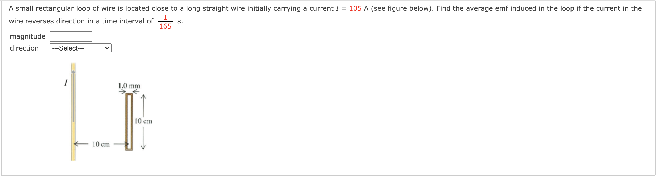 Solved A small rectangular loop of wire is located close to | Chegg.com