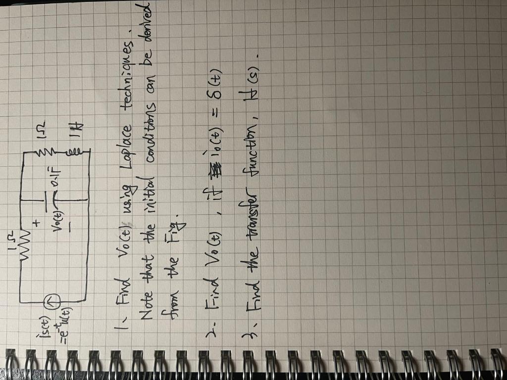 Solved 1. Find V0(t) using, Laplace techniques: Note that | Chegg.com