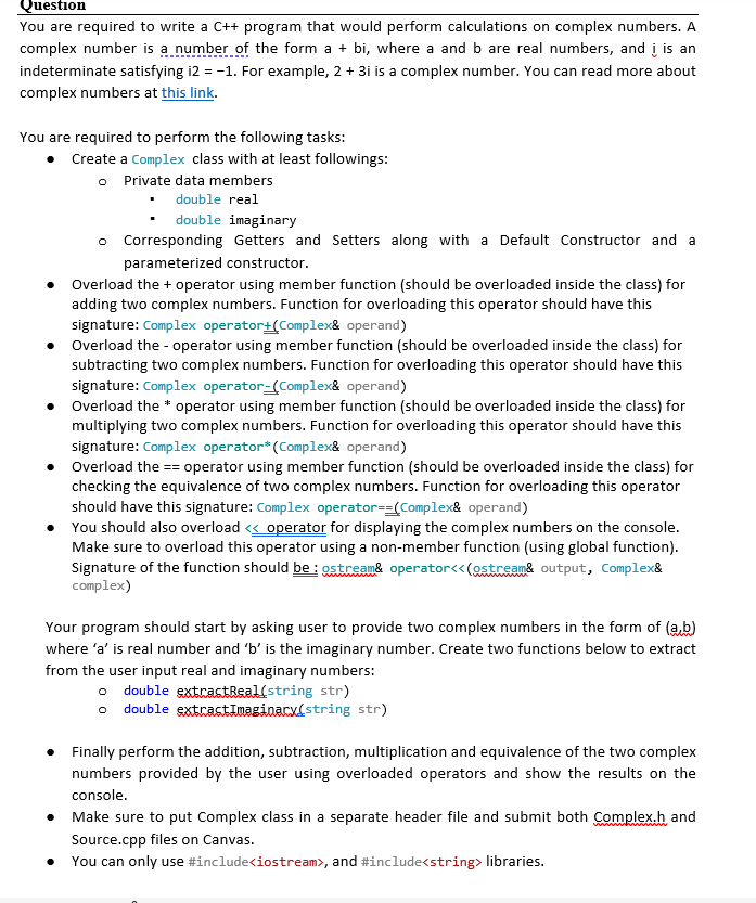 Solved Question You are required to write a C++ program that | Chegg.com