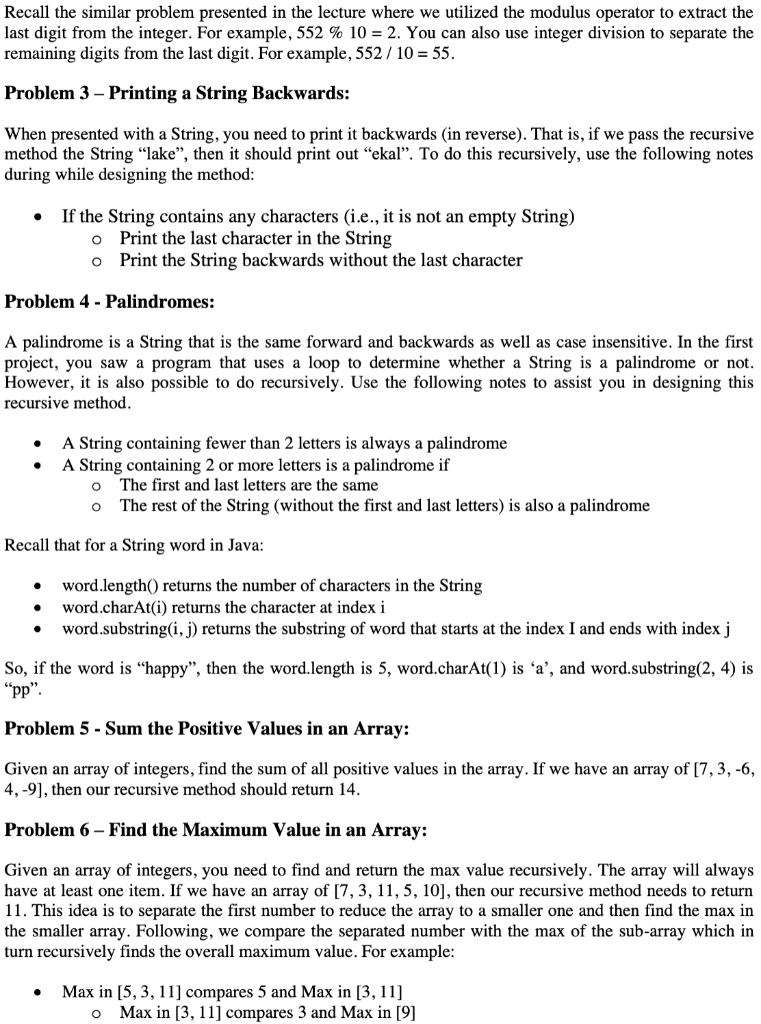 Solved Java On Eclipse Complete All 6 Static Methods For