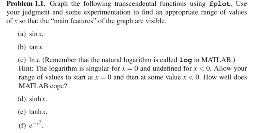 Solved The following problem is to be done in MATLAB. Please | Chegg.com