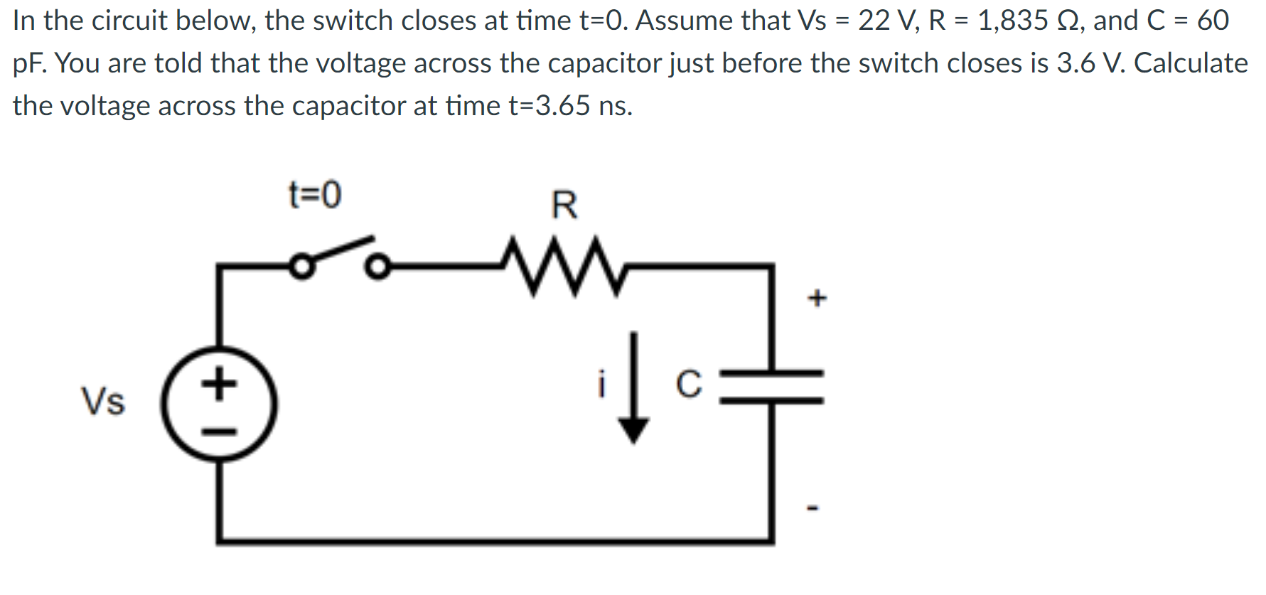 Solved In the circuit below, the switch closes at time t=0. | Chegg.com