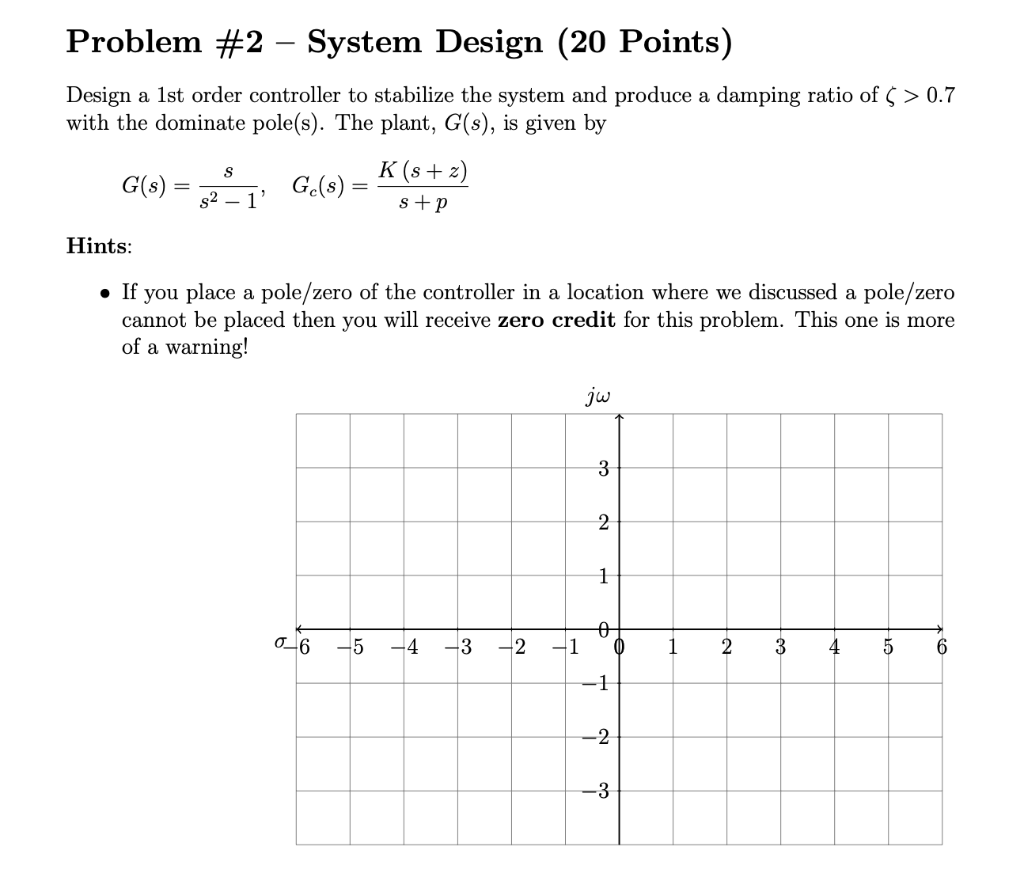 Problem #2 - System Design (20 Points) Design a 1st | Chegg.com