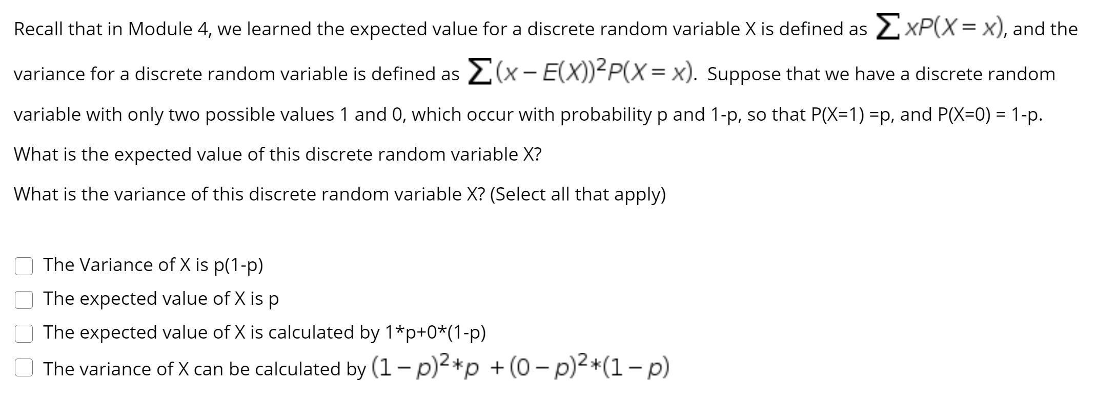 Solved Recall That In Module 4 We Learned The Expected Chegg Solved Recall That In Module 4 We Learned The Expected Chegg
