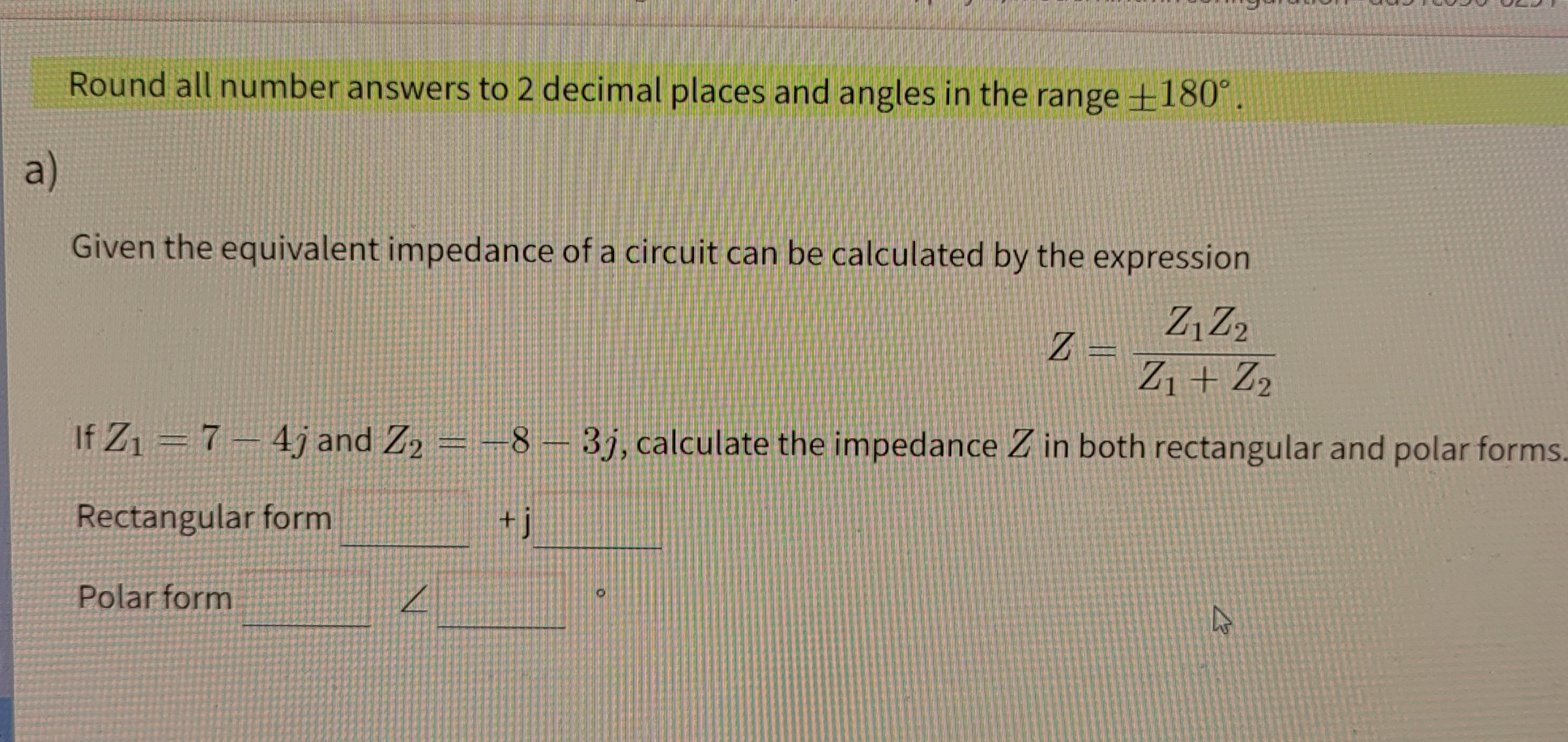 Solved Round all number answers to 2 decimal places and | Chegg.com