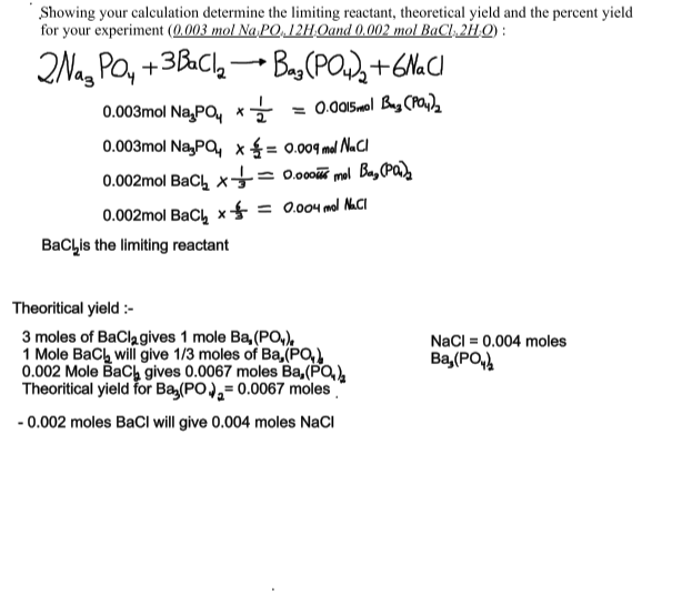 Showing your calculation determine the limiting | Chegg.com