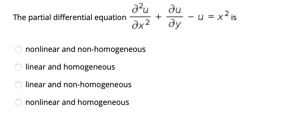 Solved au + The partial differential equation 리 + ди ду - u | Chegg.com