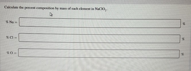 Solved Calculate the percent composition by NACIO2 mass of | Chegg.com