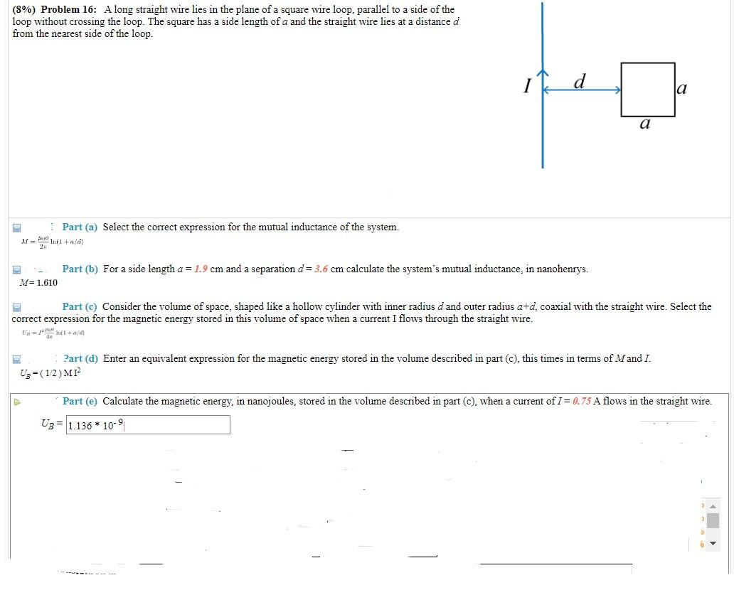 Solved (7\%) Problem 8: As shown, an a×b rectangular circuit | Chegg.com