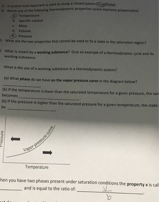 Solved A control mass approach is used to study a closed | Chegg.com