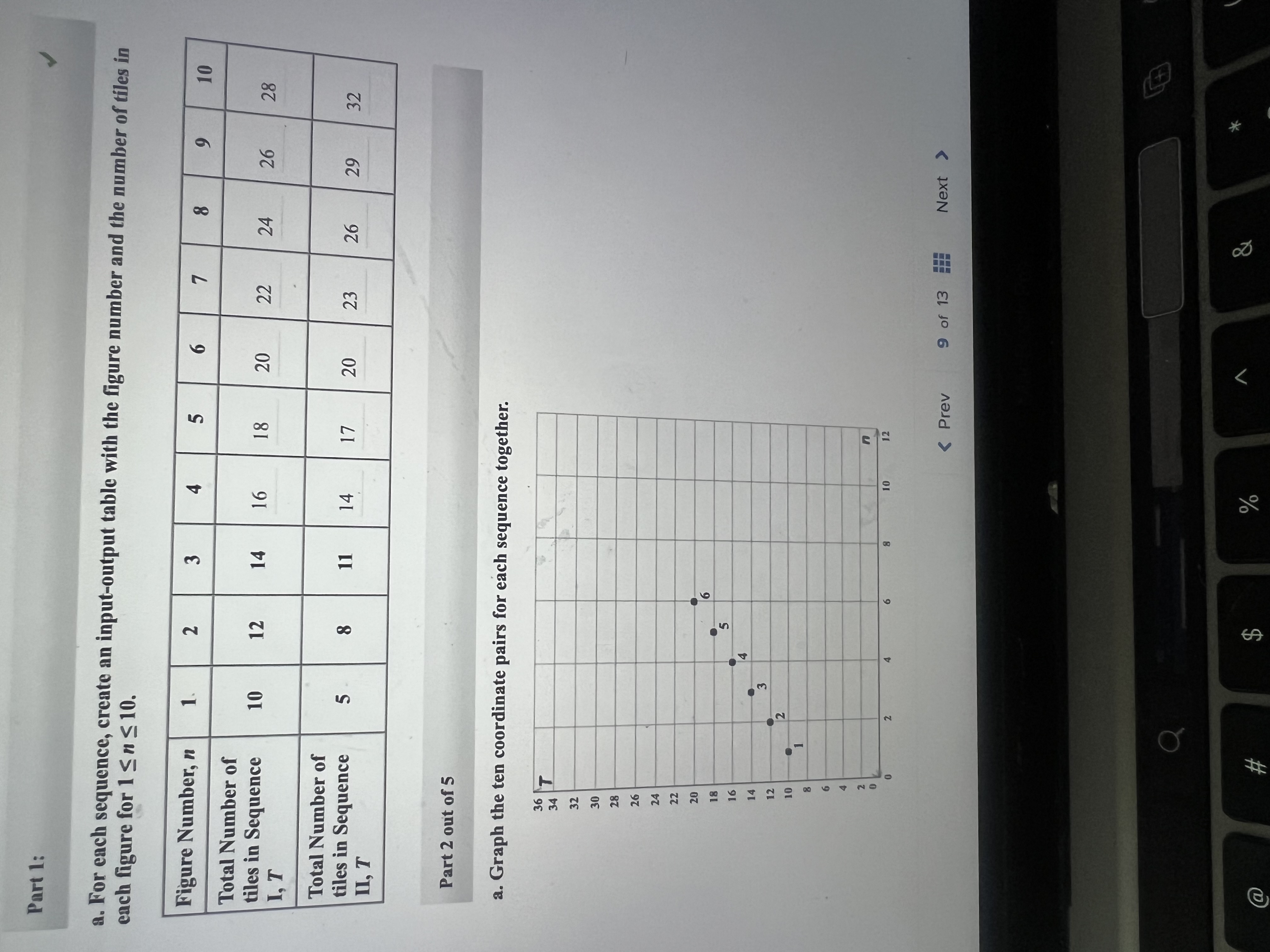 Solved Write an algebraic rules for the number of tiles in | Chegg.com