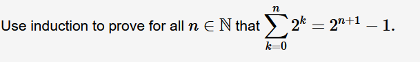 Solved Use induction to prove for all n in EN that | Chegg.com