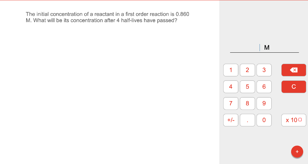Solved The Initial Concentration Of A Reactant In A First