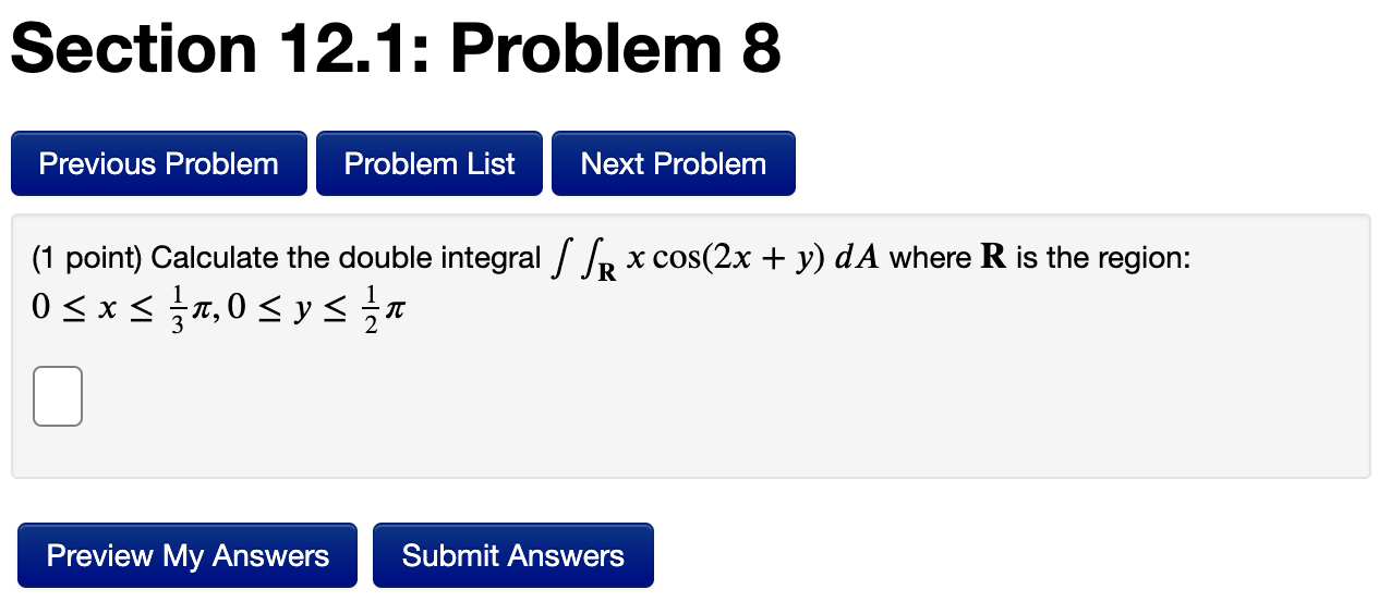 Solved Section 121 Problem 6 Previous Problem Problem List 