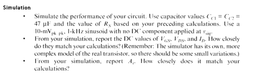 Solved PART 1: DESIGN AND SIMULATION Consider the circuit | Chegg.com