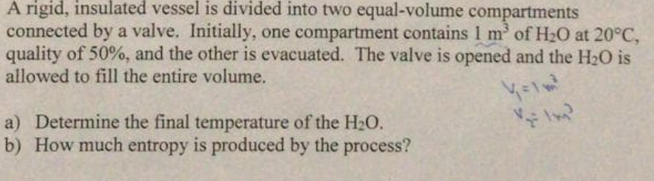 Solved rigid, insulated vessel is divided A connected by a | Chegg.com