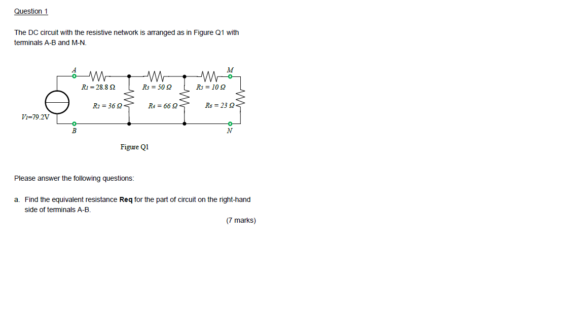 Solved Find the equivalent resistance Req for the part of | Chegg.com