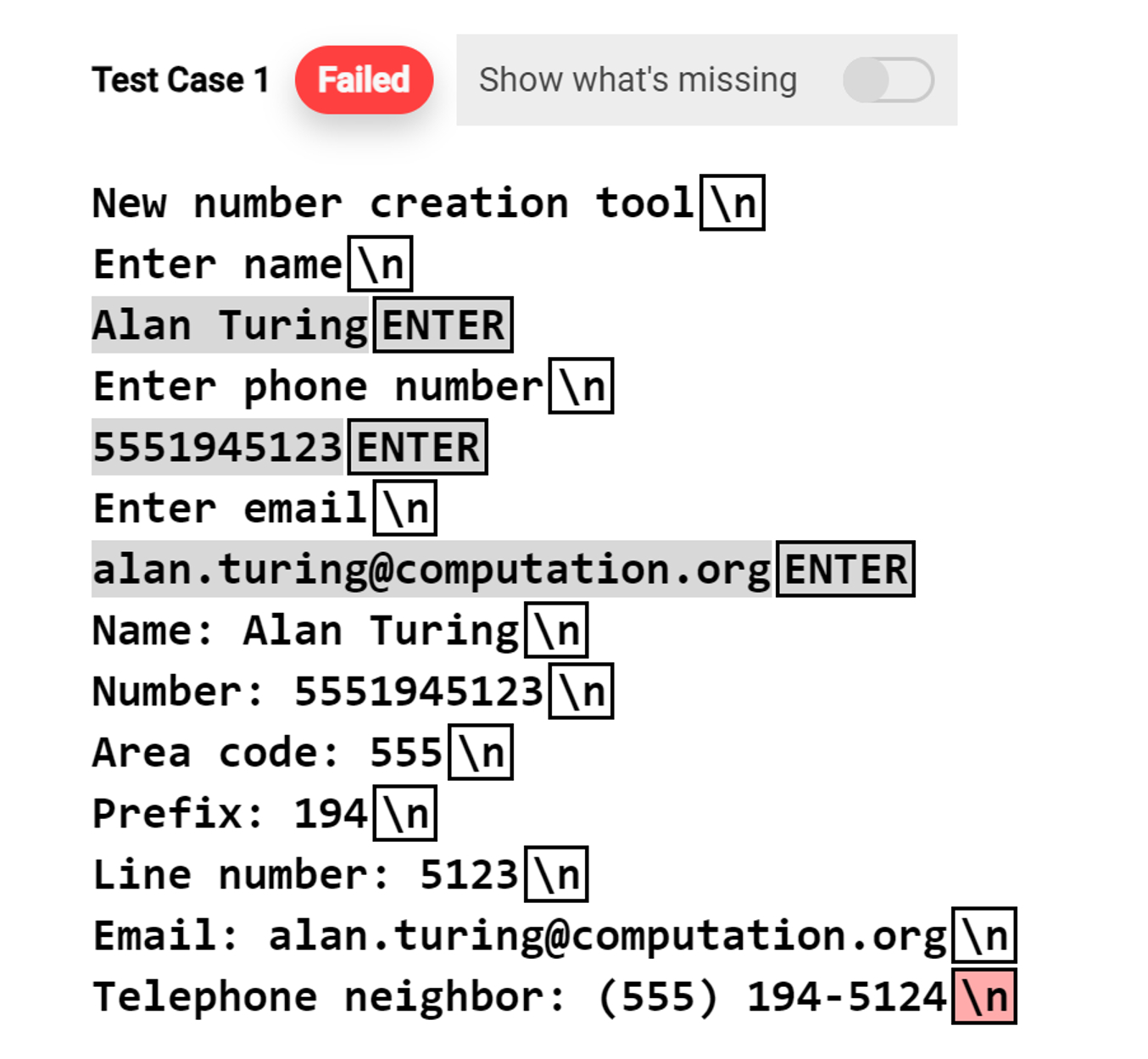 Solved My Code Is Outputing A Red New Line Symbol On The
