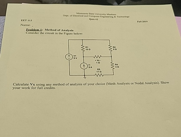 Solved Minnesota State University Mankato Dept. of | Chegg.com