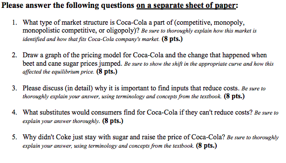 Solved In 1985 , the Coca-Cola company made a | Chegg.com