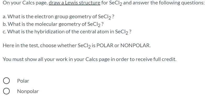 Secl2 Lewis Structure Shape