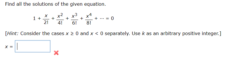 Solved Find all the solutions of the given equation. | Chegg.com