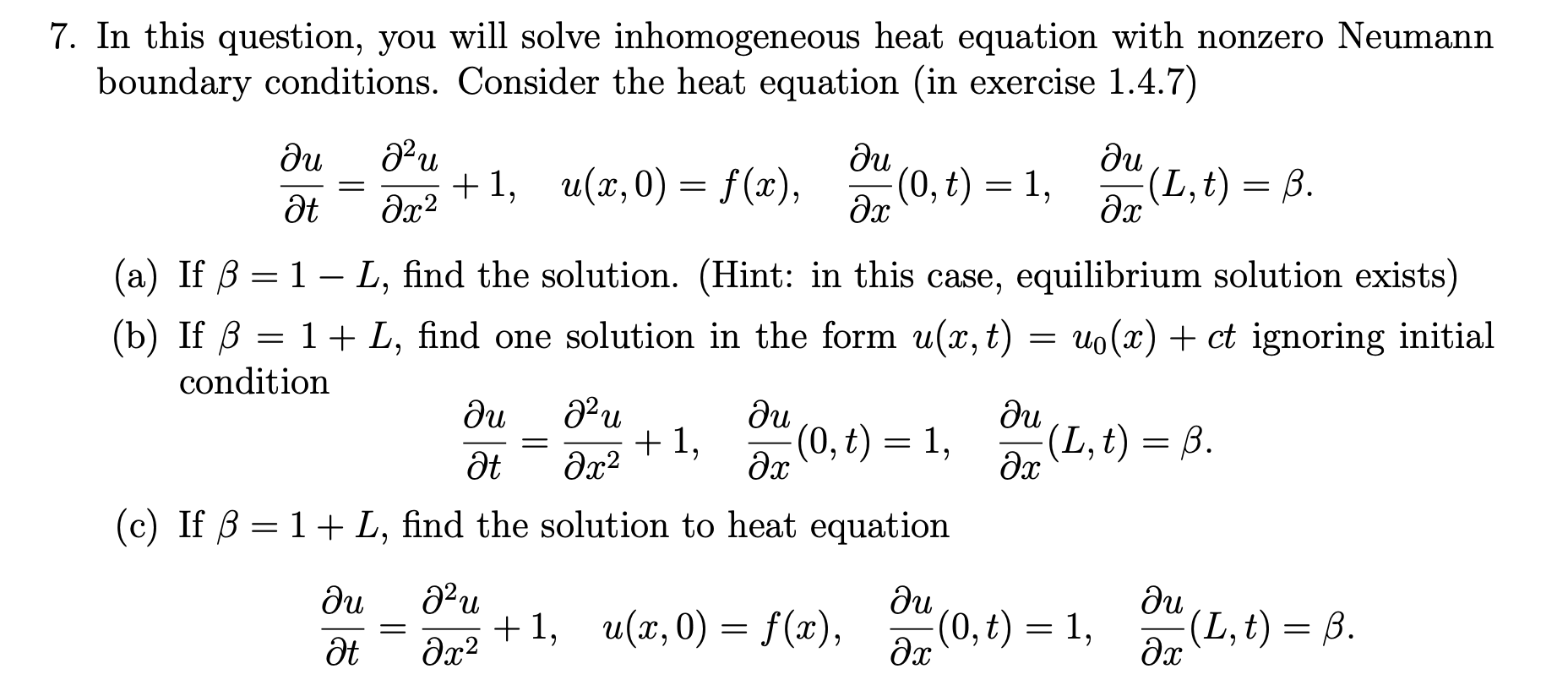 7. In this question, you will solve inhomogeneous | Chegg.com