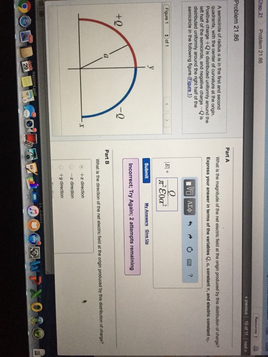 Solved A semicircle of radius a is in the first and second | Chegg.com