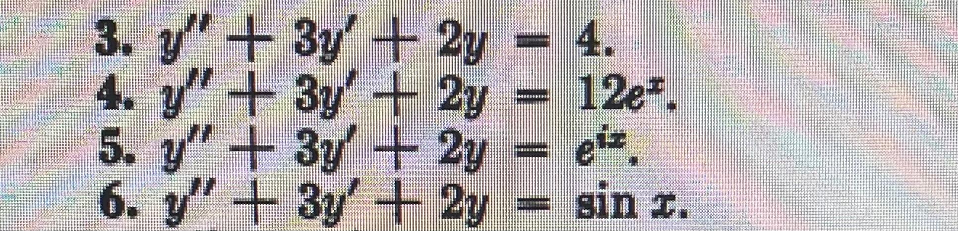 Solved y′′+3y′+2y=4y′′+3y′+2y=12exy′′+3y′+2y=eixy′′+3y′+2y=s | Chegg.com