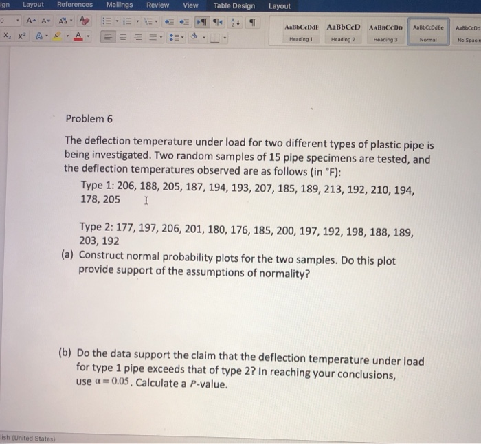 Solved ign Layout References Mailings Review View Table | Chegg.com