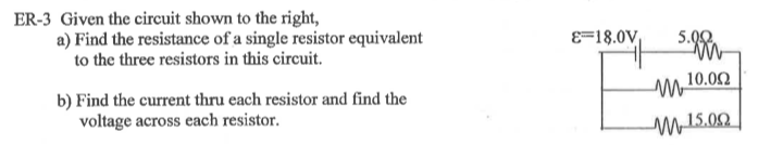 In The Three-resistor Circuit Diagram Shown At Right Solved