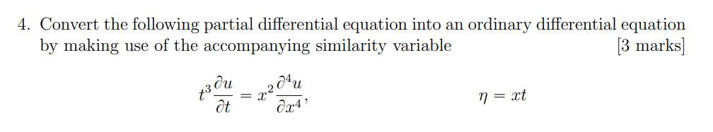 Solved 4. Convert the following partial differential | Chegg.com