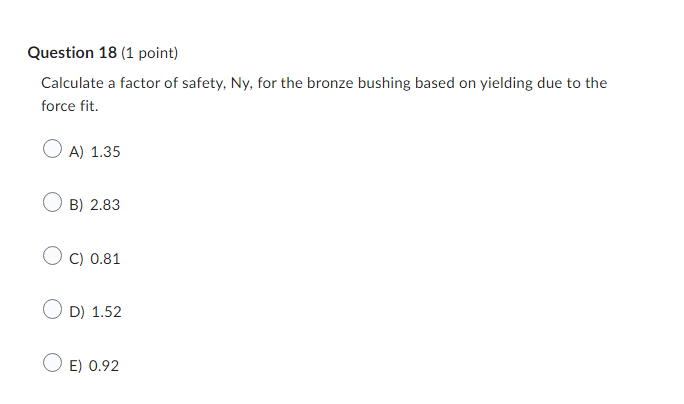 Solved [Problem 2] A bronze bushing, with an inside diameter | Chegg.com