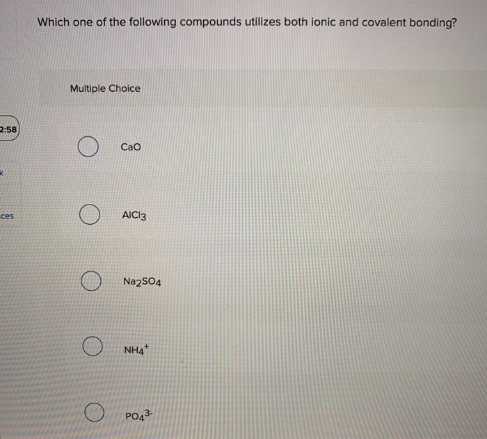 Solved Which one of the following compounds utilizes both | Chegg.com