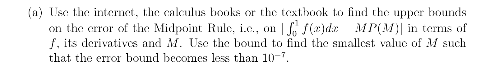 Consider the approximate integration of a function | Chegg.com