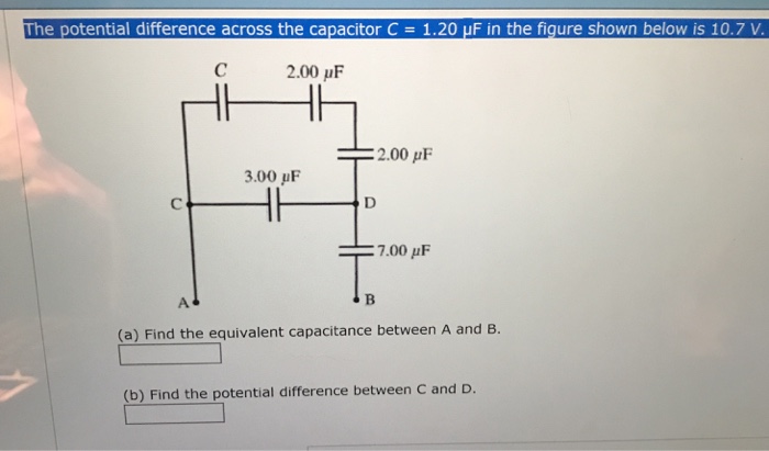 Solved The potential difference across the capacitor C = | Chegg.com