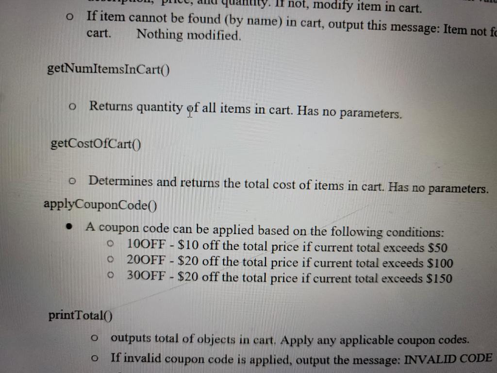 Solved ShoppingCart.java :- package main; import | Chegg.com