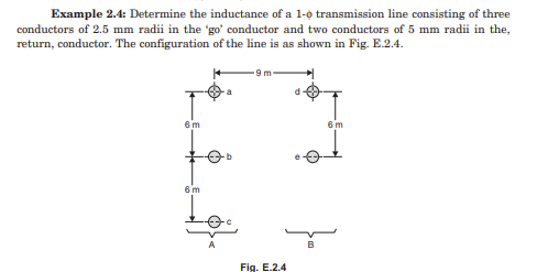 Solved Example 2.4: Determine the inductance of a 1-φ | Chegg.com
