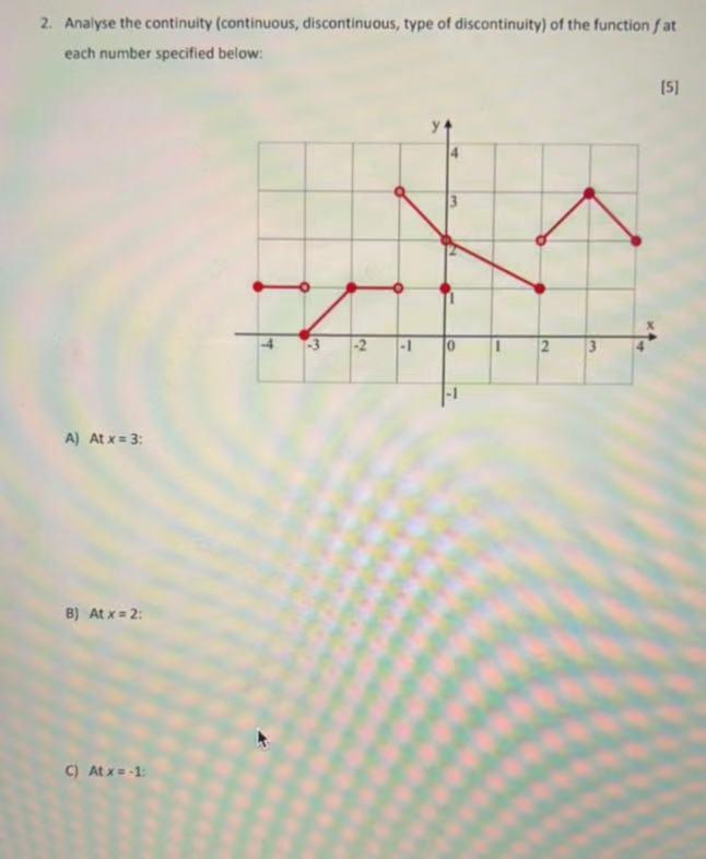 Solved 2. Analyse the continuity (continuous, discontinuous, | Chegg.com