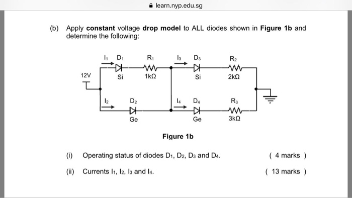 Solved learn.nyp.edu.sg Apply constant voltage drop model to | Chegg.com