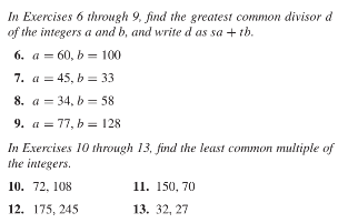 Solved In Exercises 6 through 9 , find the greatest common | Chegg.com