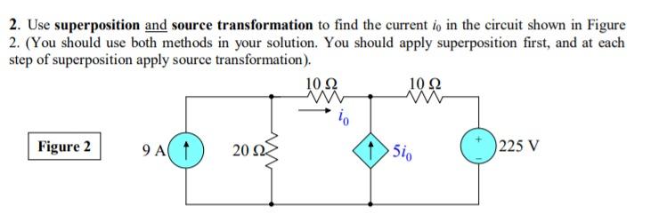 Solved 2 Use Superposition And Source Transformation To