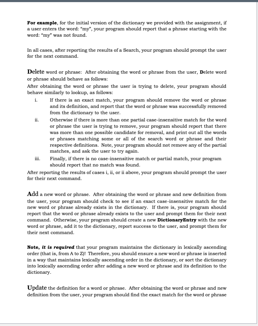 Solved For example, for the initial version of the | Chegg.com